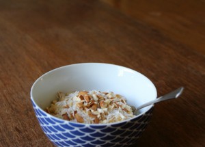 Orange + almond millet porridge